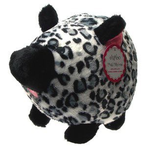 Toys | Jumbo Plush Pig Piggy Bank Black White Leopard Print Large 14 ...
